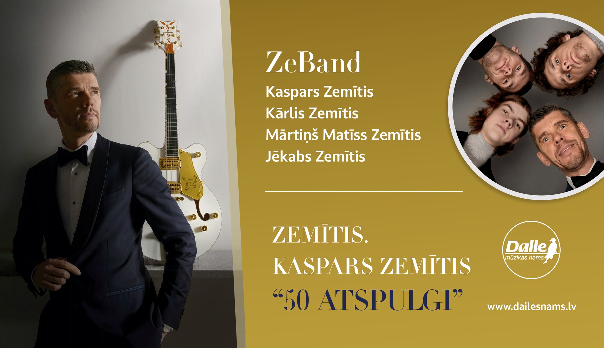 Koncertprogramma ZEMĪTIS. KASPARS ZEMĪTIS. 50 ATSPULGI - VisitVentspils