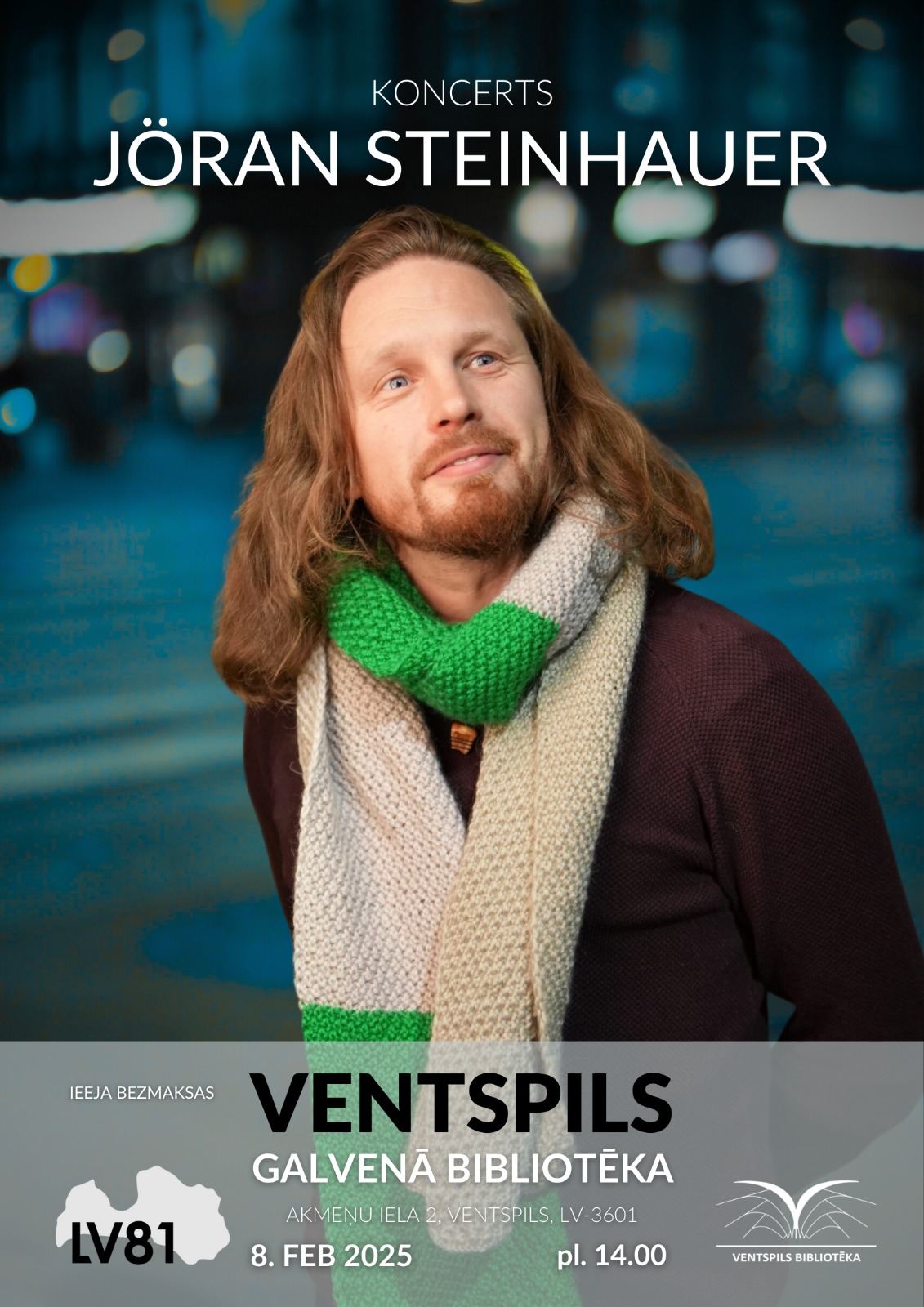 Dziedātāja Jorena Šteinhauera projekta “LV81” koncerts - VisitVentspils