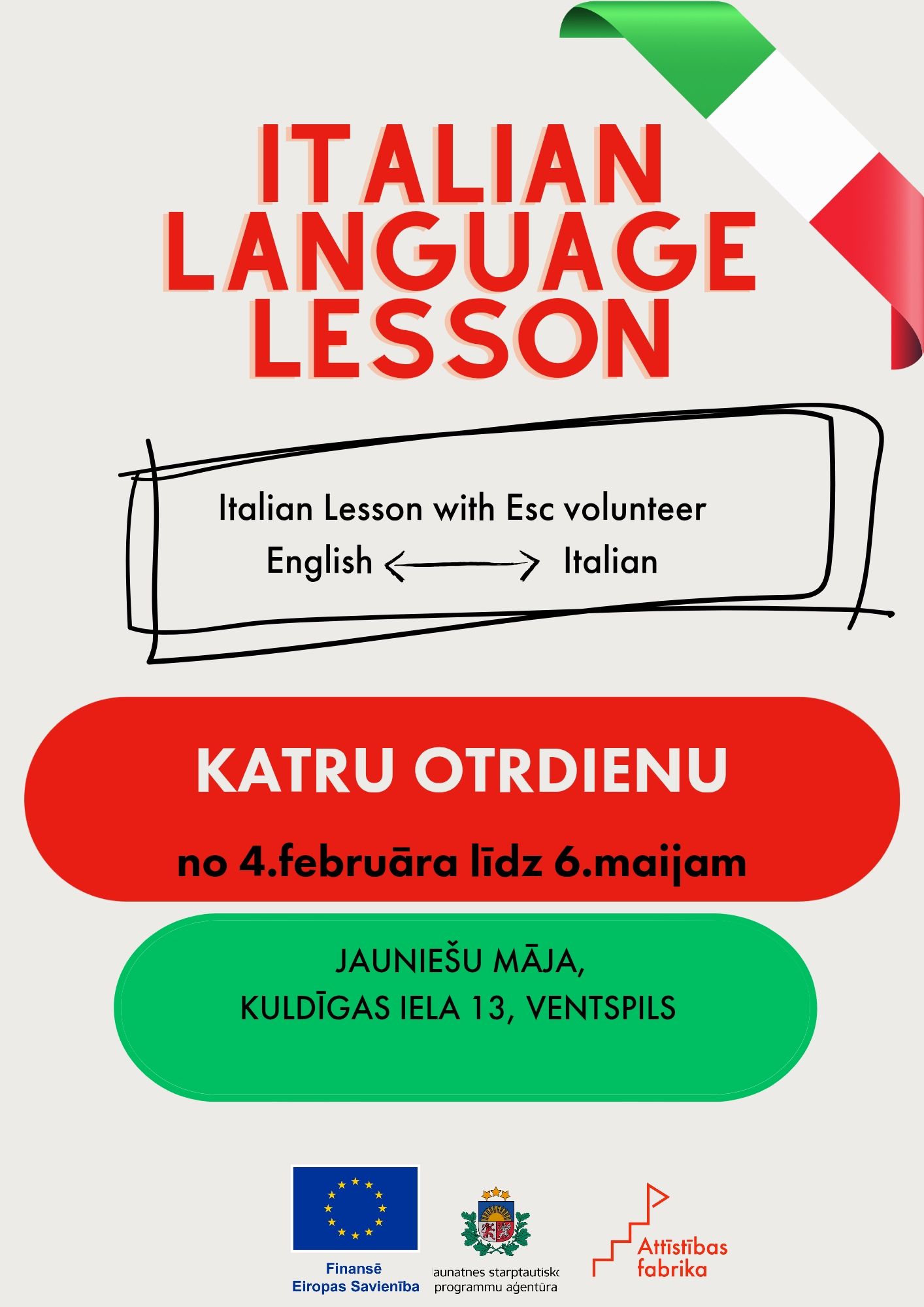 Italian language lessons with Giuseppe from Italy - VisitVentspils