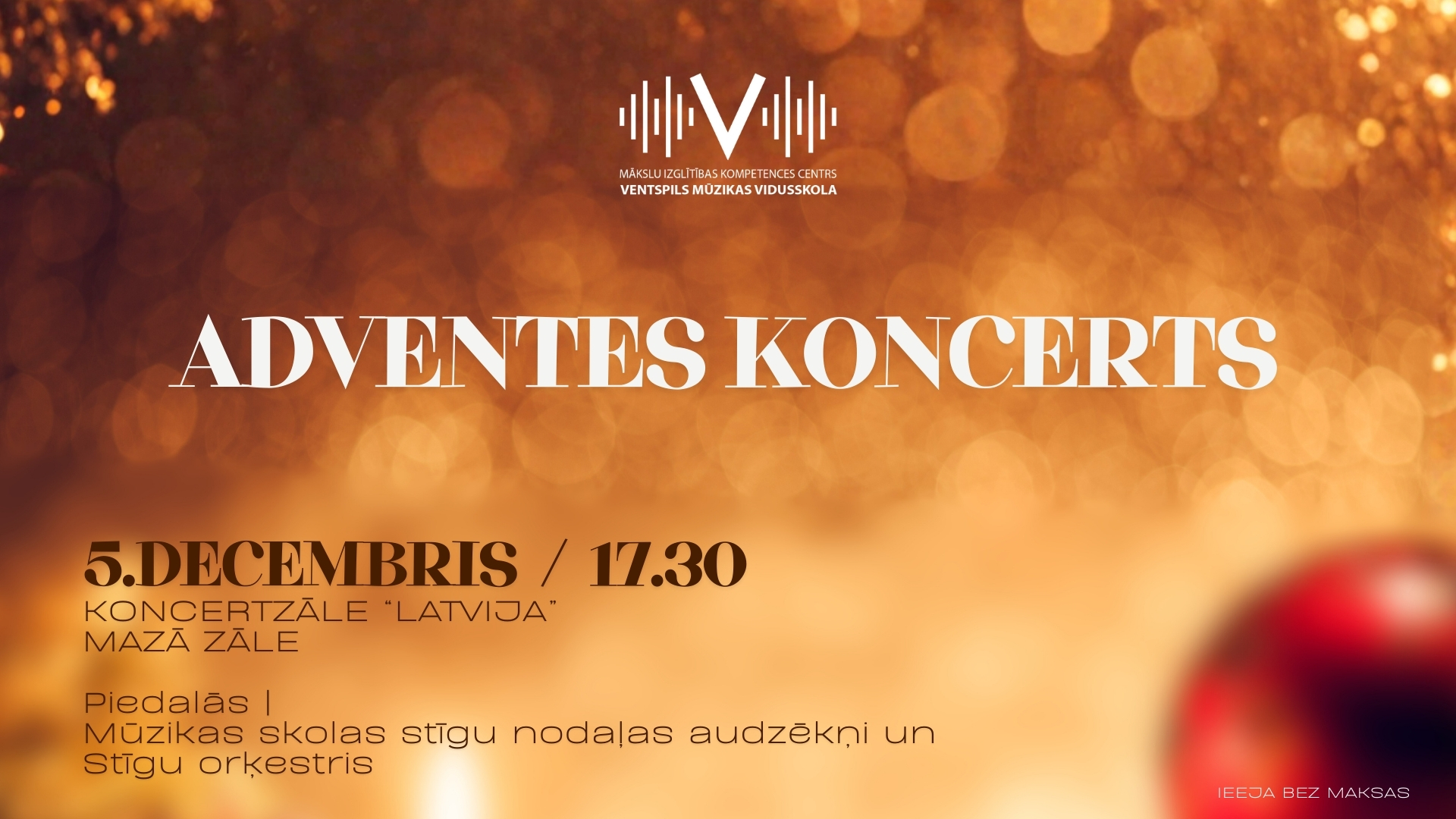 ADVENT CONCERT of the String Department of the Music School ...